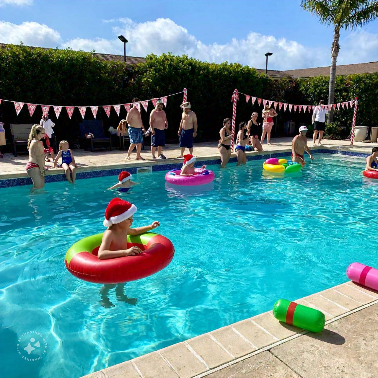 Holiday craft & pool potluck party | Simpli